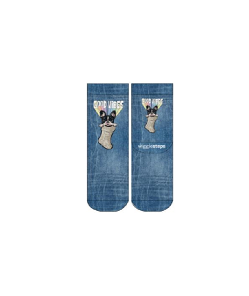 Blue Jeans Frenchie In Socks – Urbiana